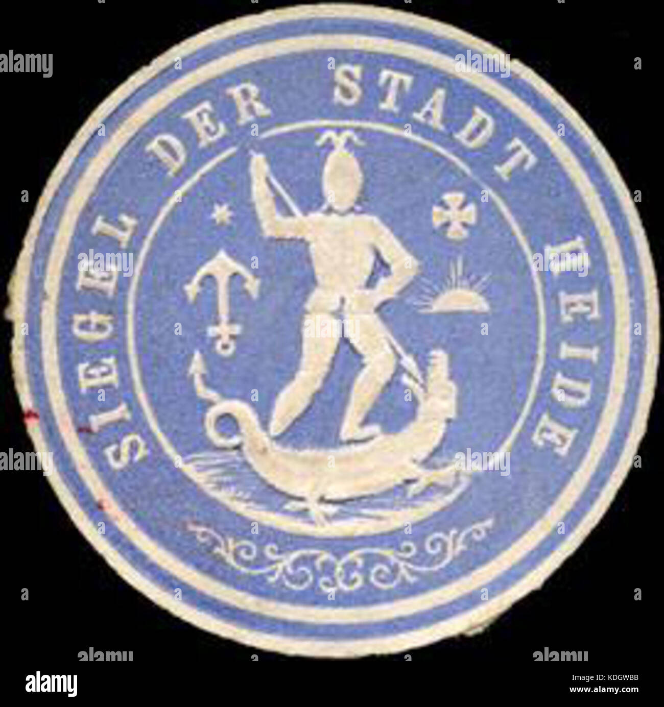 Siegelmarke Siegel der Stadt Heide W0219682 Stock Photo - Alamy