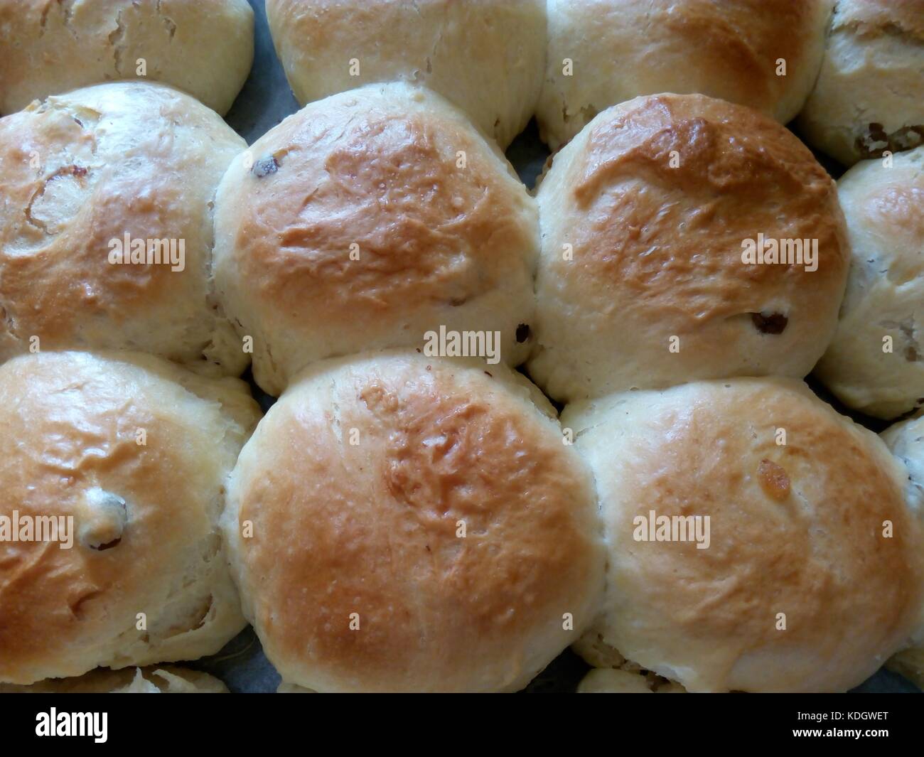 Homemade baked buns from the pastry closeup Stock Photo - Alamy