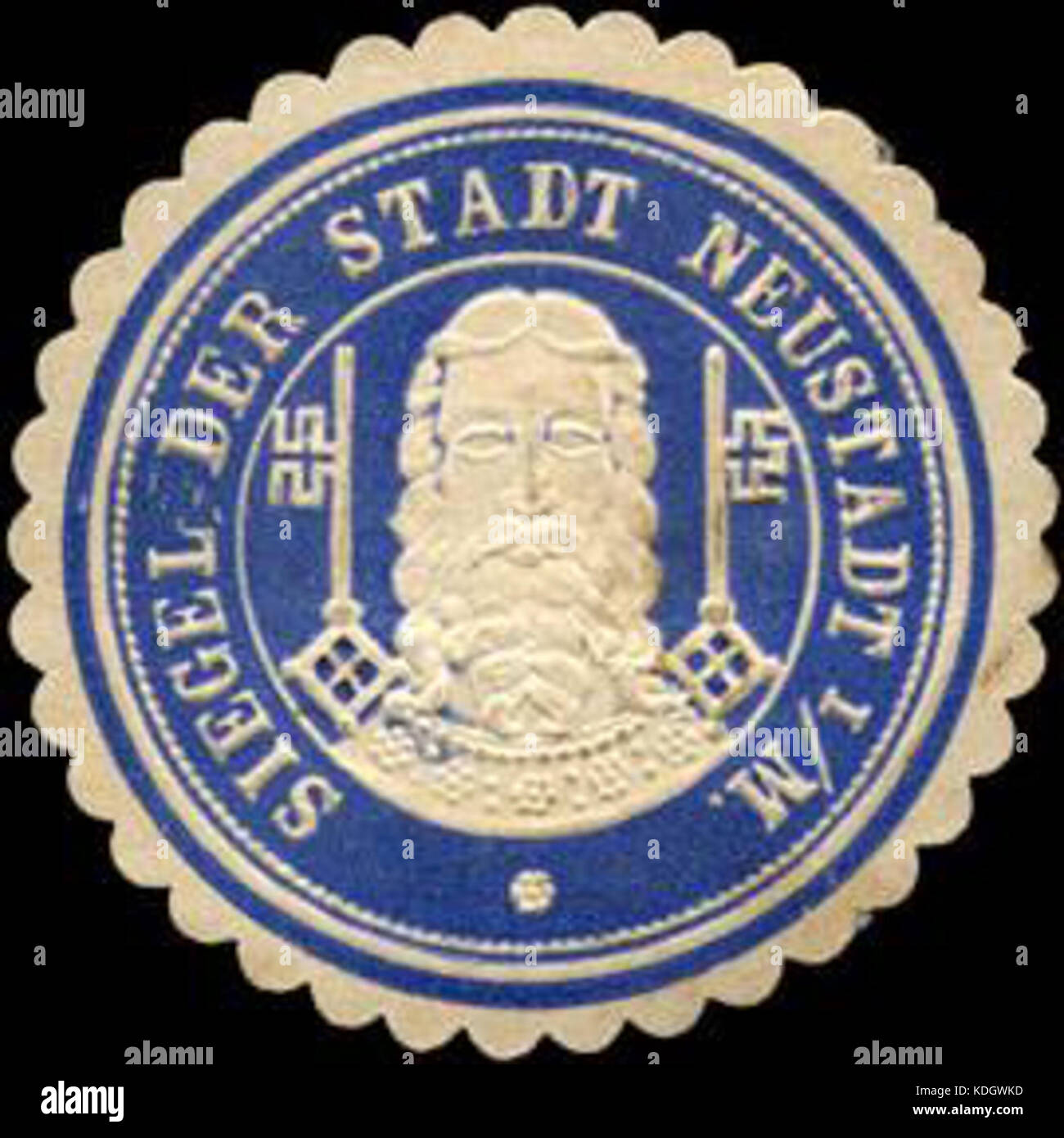 Siegelmarke Siegel der Stadt Neustadt W0220897 Stock Photo - Alamy