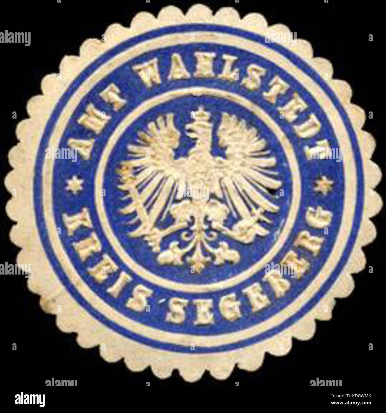 Siegelmarke Amt Wahlstedt Kreis Segeberg W0221002 Stock Photo - Alamy