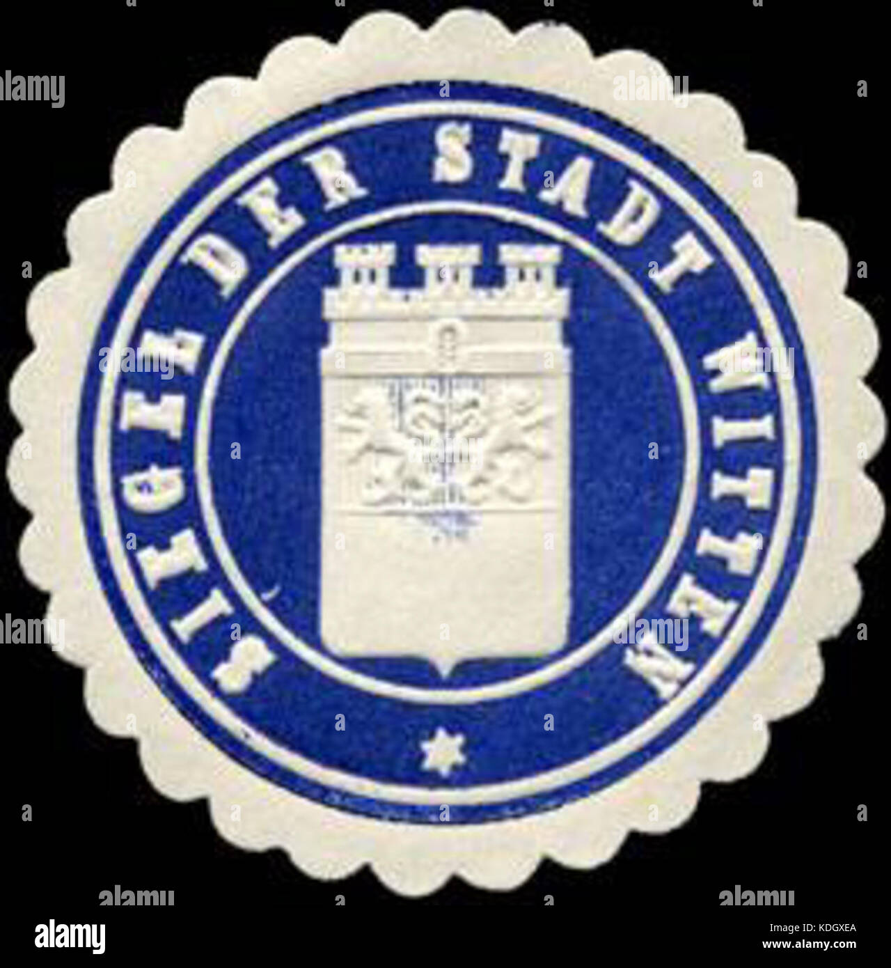 This image shows the official seal of the city of Witten, Germany ...