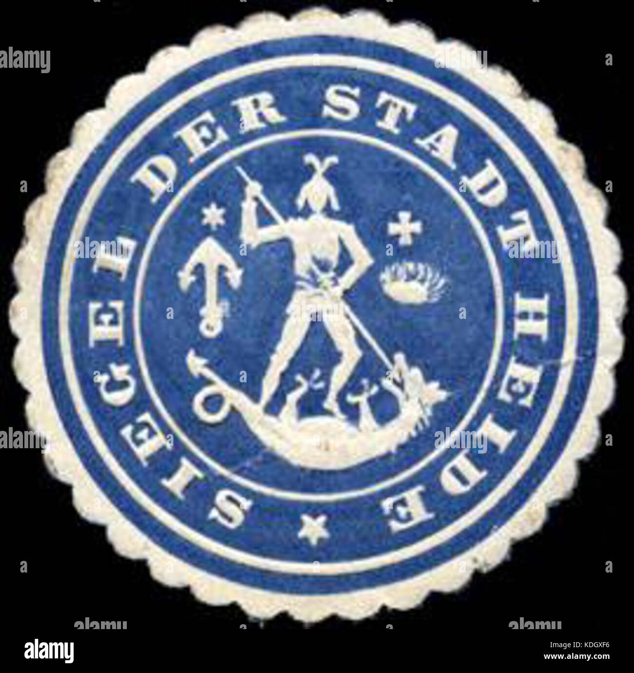 Siegelmarke Siegel der Stadt Heide W0226308 Stock Photo - Alamy