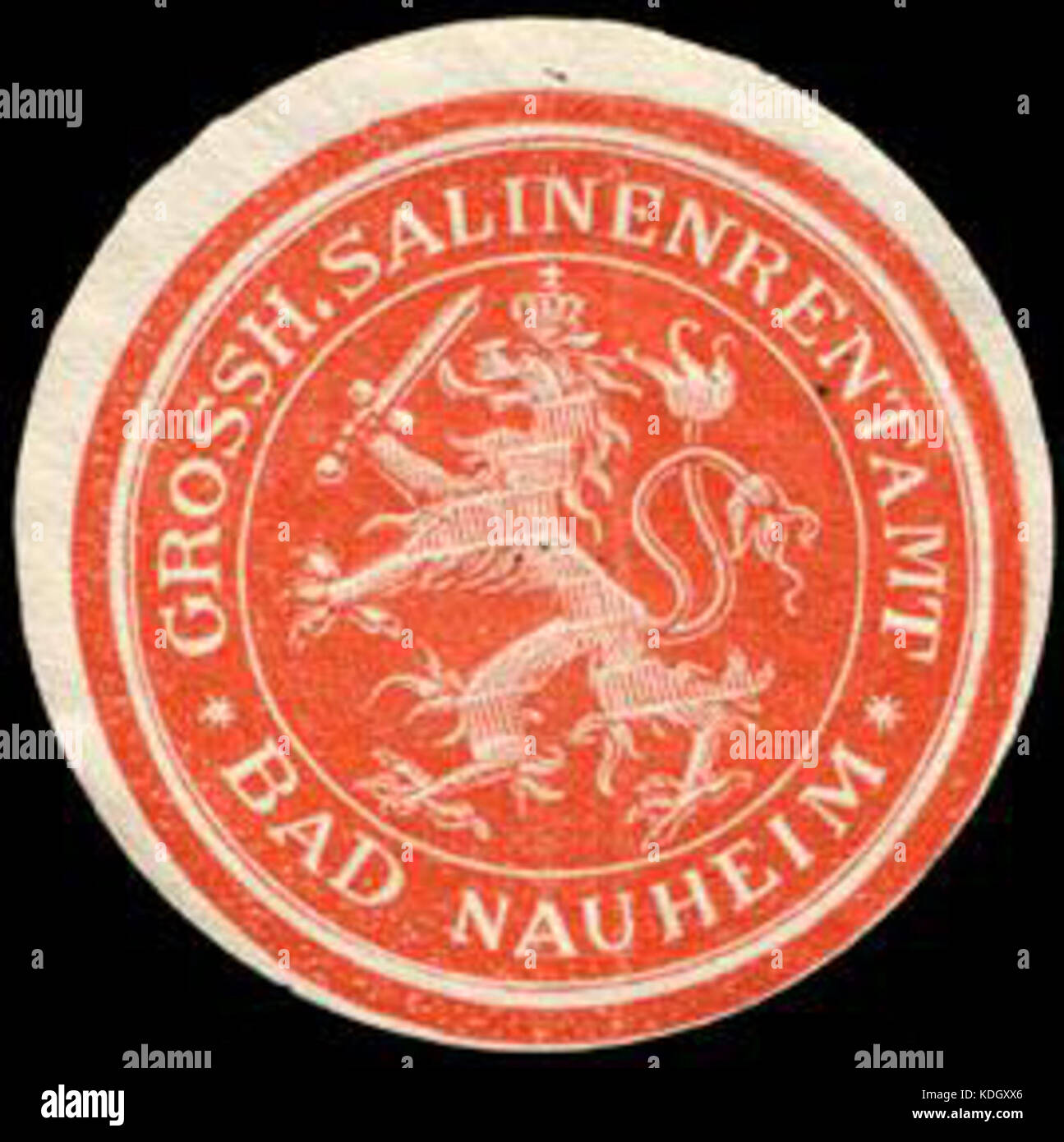 Siegelmarke Grossherzogliche Salinenrentamt Bad Nauheim W0227401 Stock ...