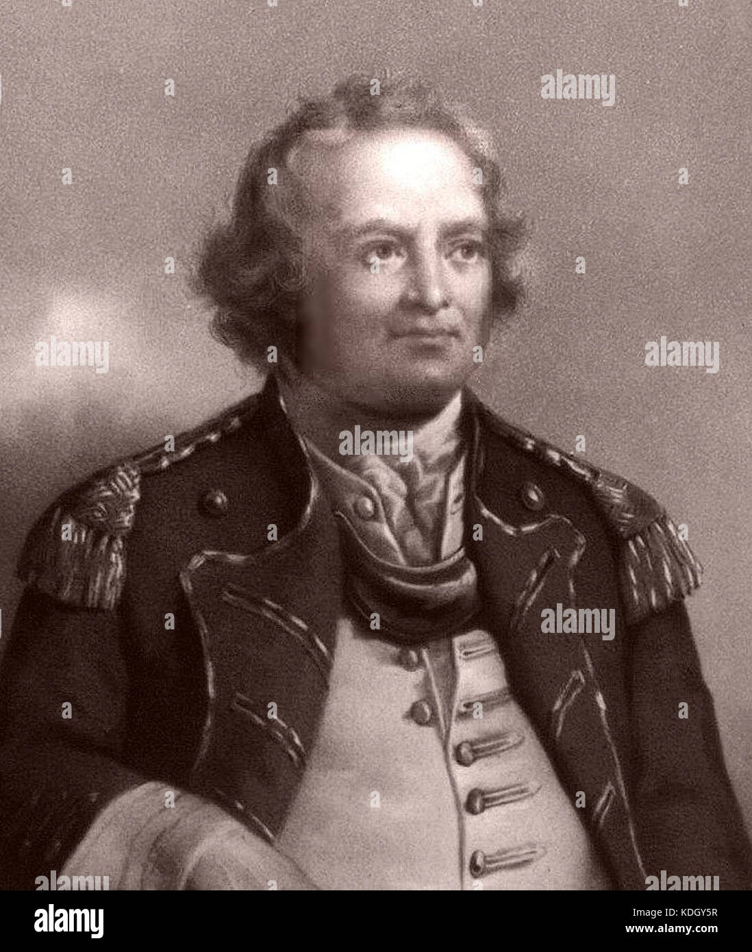 A detailed portrait of Israel Putnam, a prominent American ...