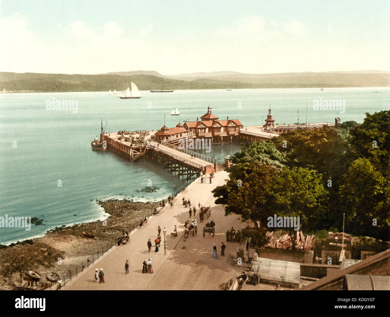 Pier, Dunoon, Scotland, ca. 1895 Stock Photo - Alamy