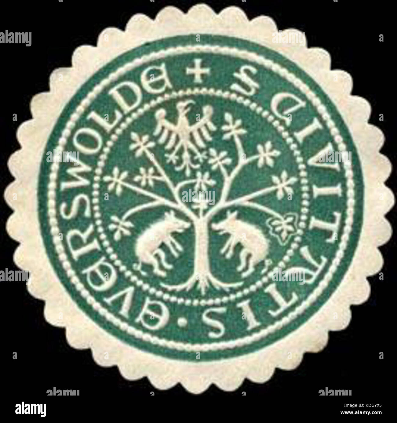 Siegelmarke Sigillum Civitatis Everswolde W0234687 Stock Photo - Alamy