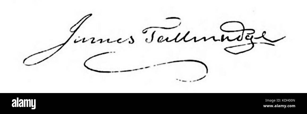 James Tallmadge signature Stock Photo - Alamy