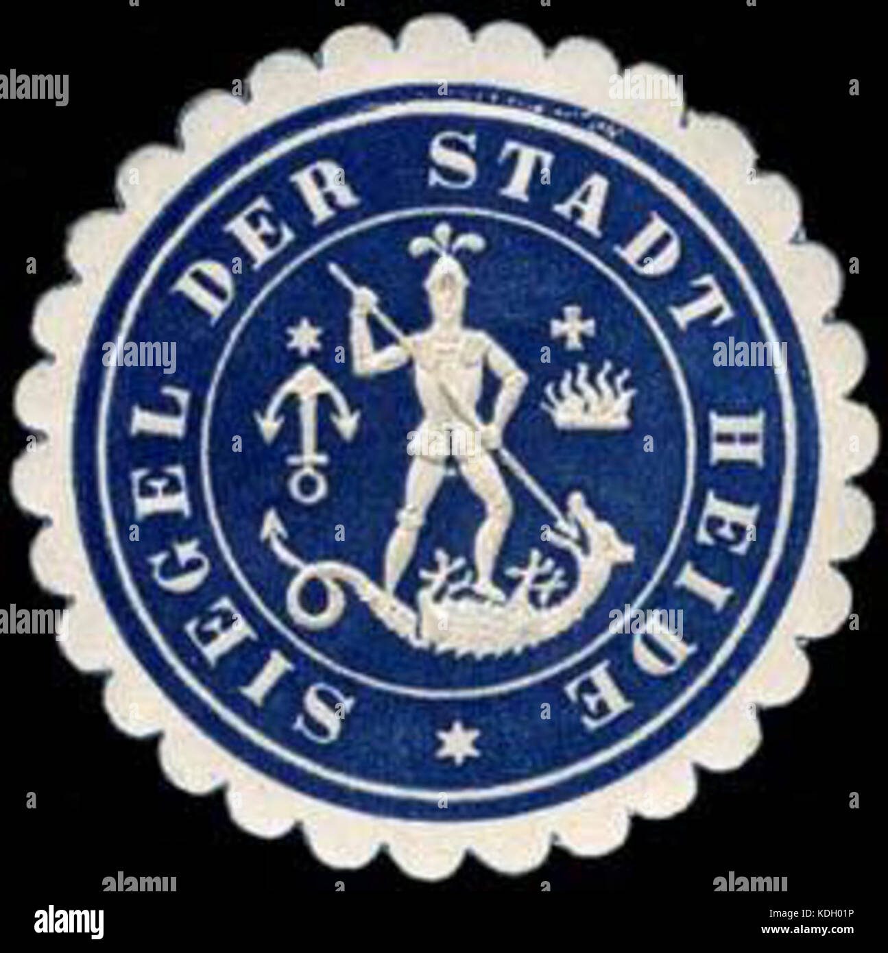 Siegelmarke Siegel der Stadt Heide W0235102 Stock Photo - Alamy