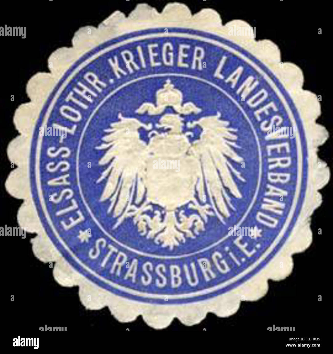 Siegelmarke Elsass Lothringer Krieger Landesverband Strassburg im ...