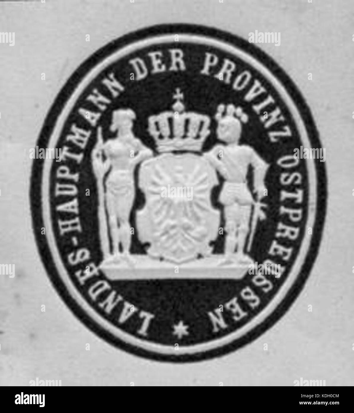 This Siegelmarke represents the official seal of the Landes Hauptmann ...