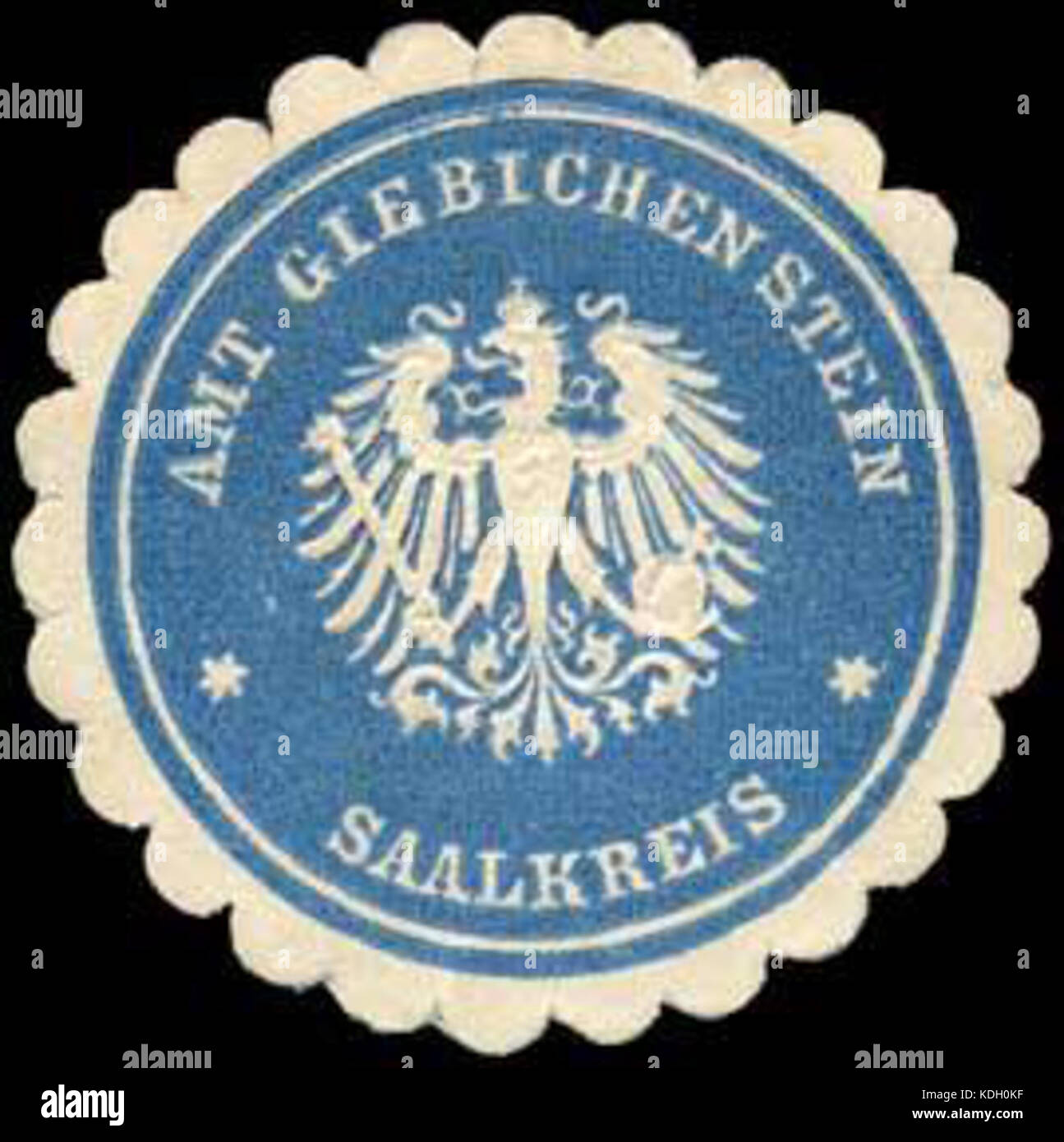A seal mark from the Amt Giebichenstein in Saalkreis, used for official ...