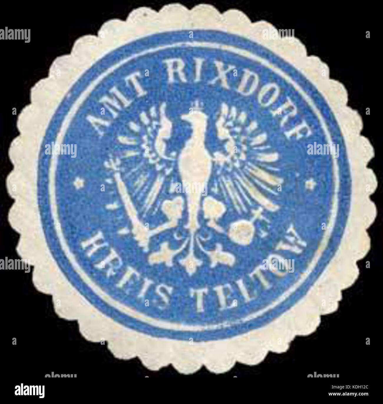 An image of the official seal from the Amt Rixdorf in the Kreis Teltow ...