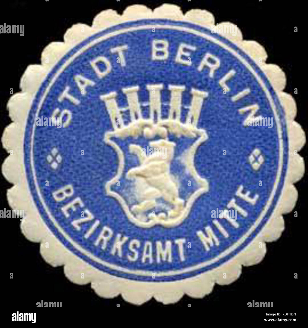 This is a Siegelmarke (seal) from the Bezirksamt Mitte (District Office ...