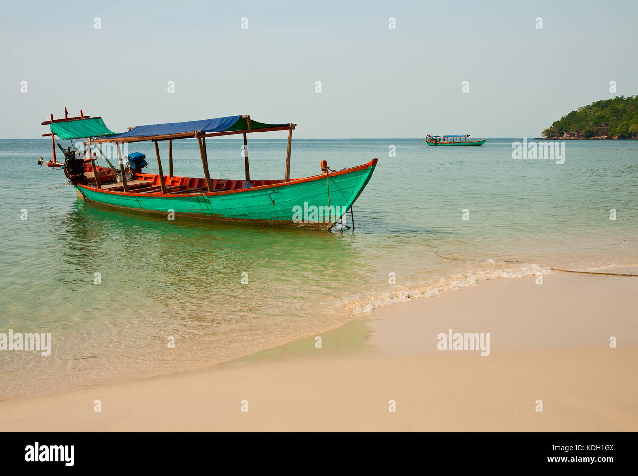 The boat in shore of sea, Cambodia Stock Photo - Alamy