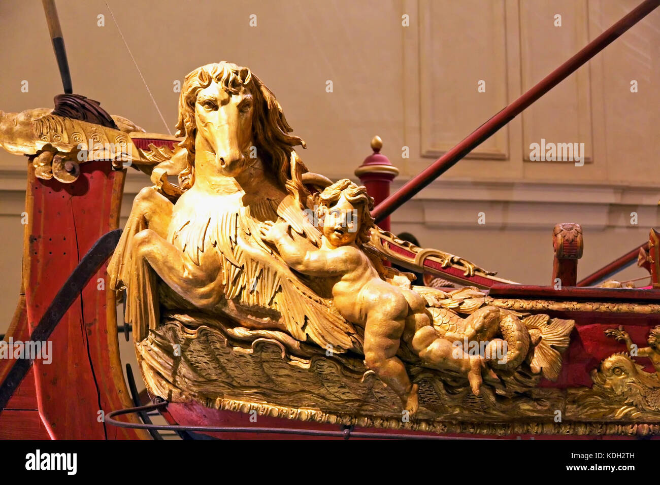 Decorations over Savoia ship in Venaria royal palace, close up Stock ...