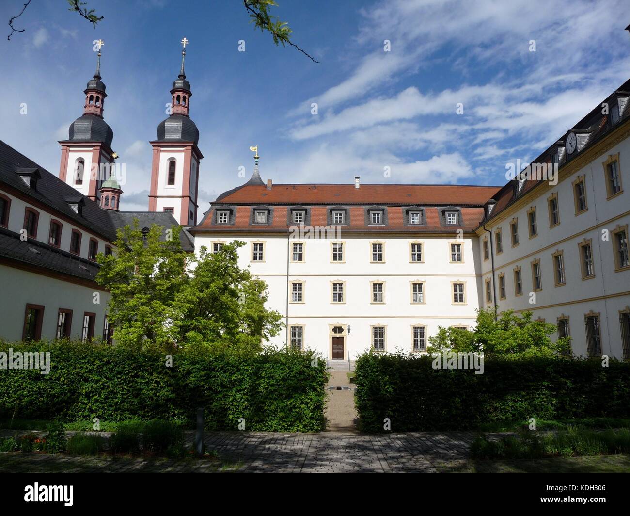 Oberzell monastery with church Saint Michael in Zell, Bavaria, Germany ...