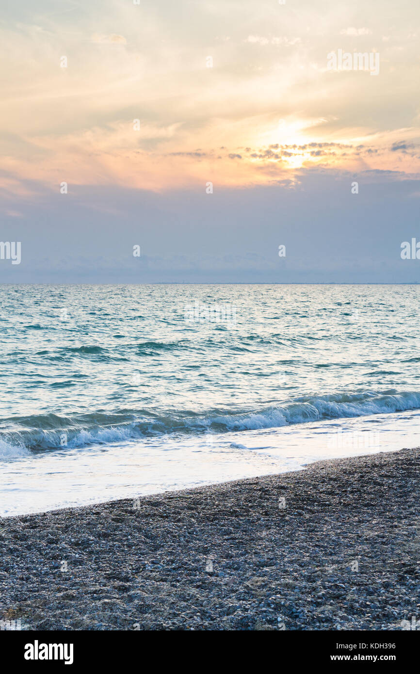 Beautiful sunset on the black sea Stock Photo - Alamy
