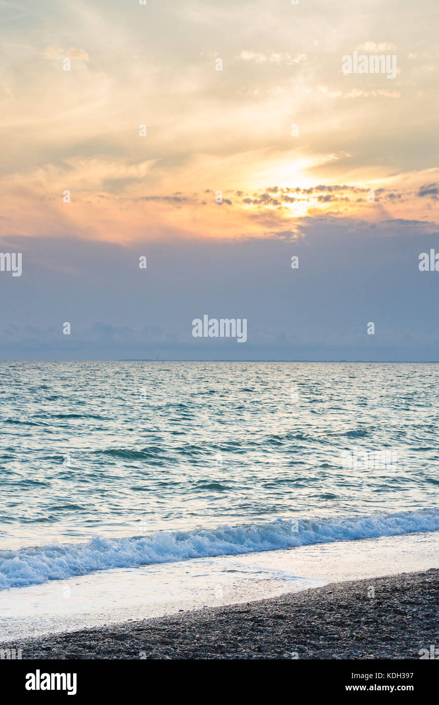 Beautiful sunset on the black sea Stock Photo - Alamy