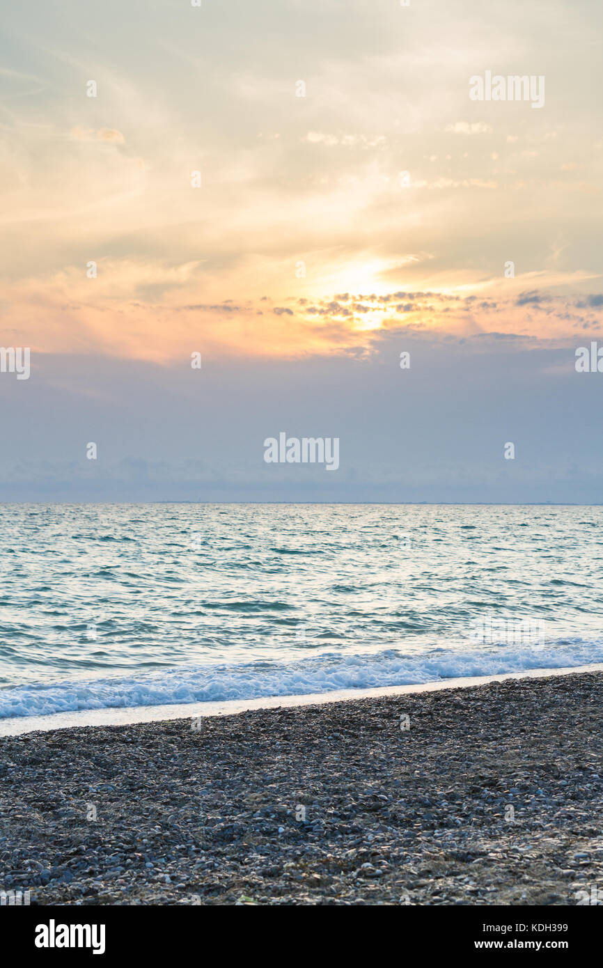 Beautiful sunset on the black sea Stock Photo - Alamy