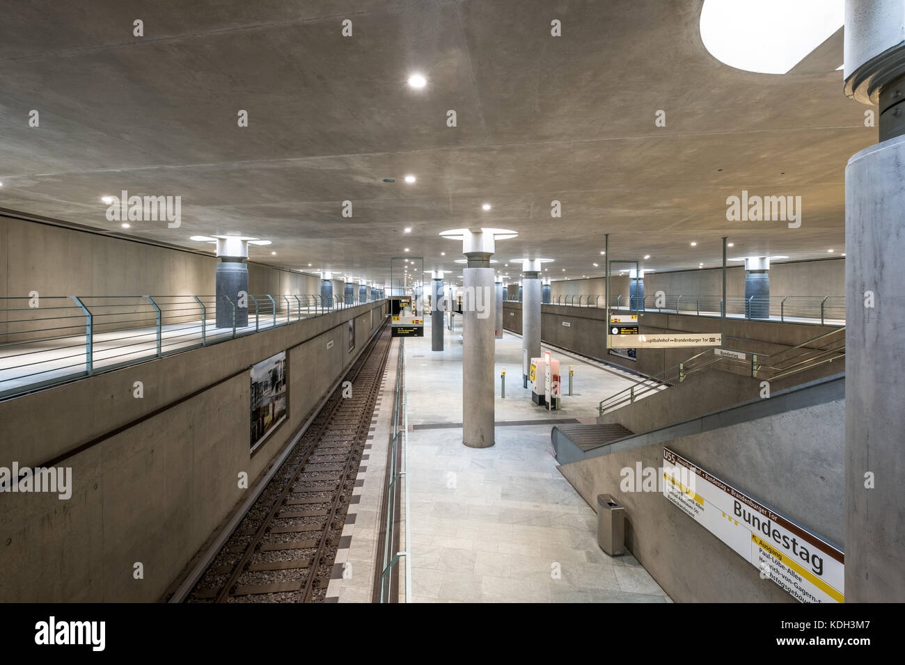 Berlin, Germany - october 2017: The underground, subway train station ...