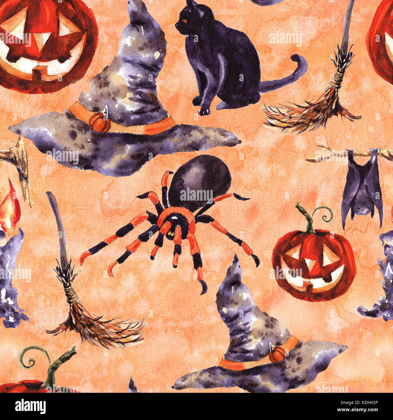 Set Of Cat Cartoon With Different Actions, Halloween Stock Photo - Alamy