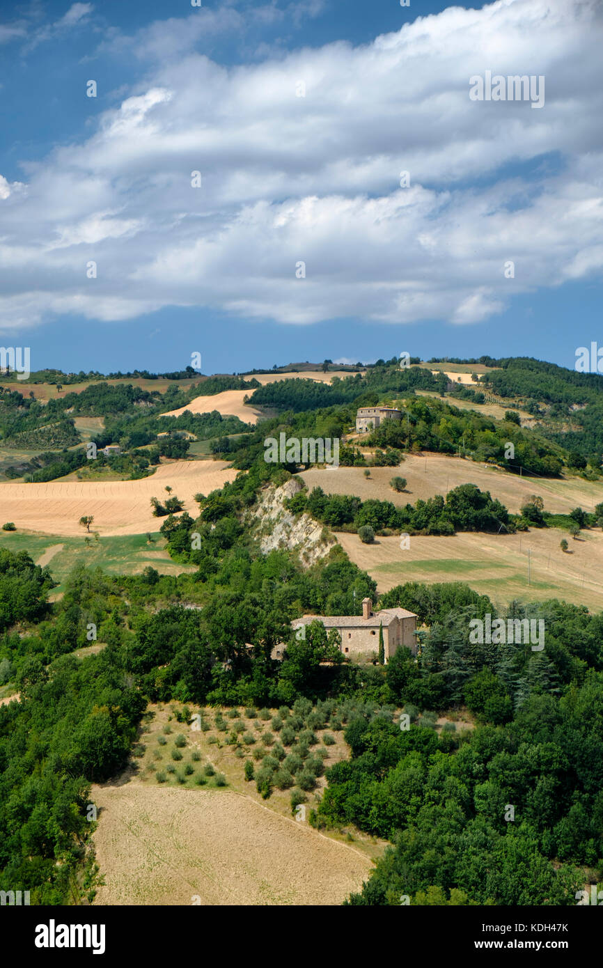 Summer landscape at Frontino (Montefeltro, Pesaro Urbino, Marches ...