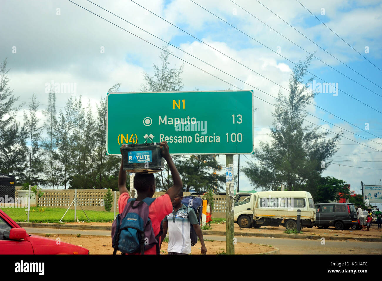 Maputo road sign hi-res stock photography and images - Alamy