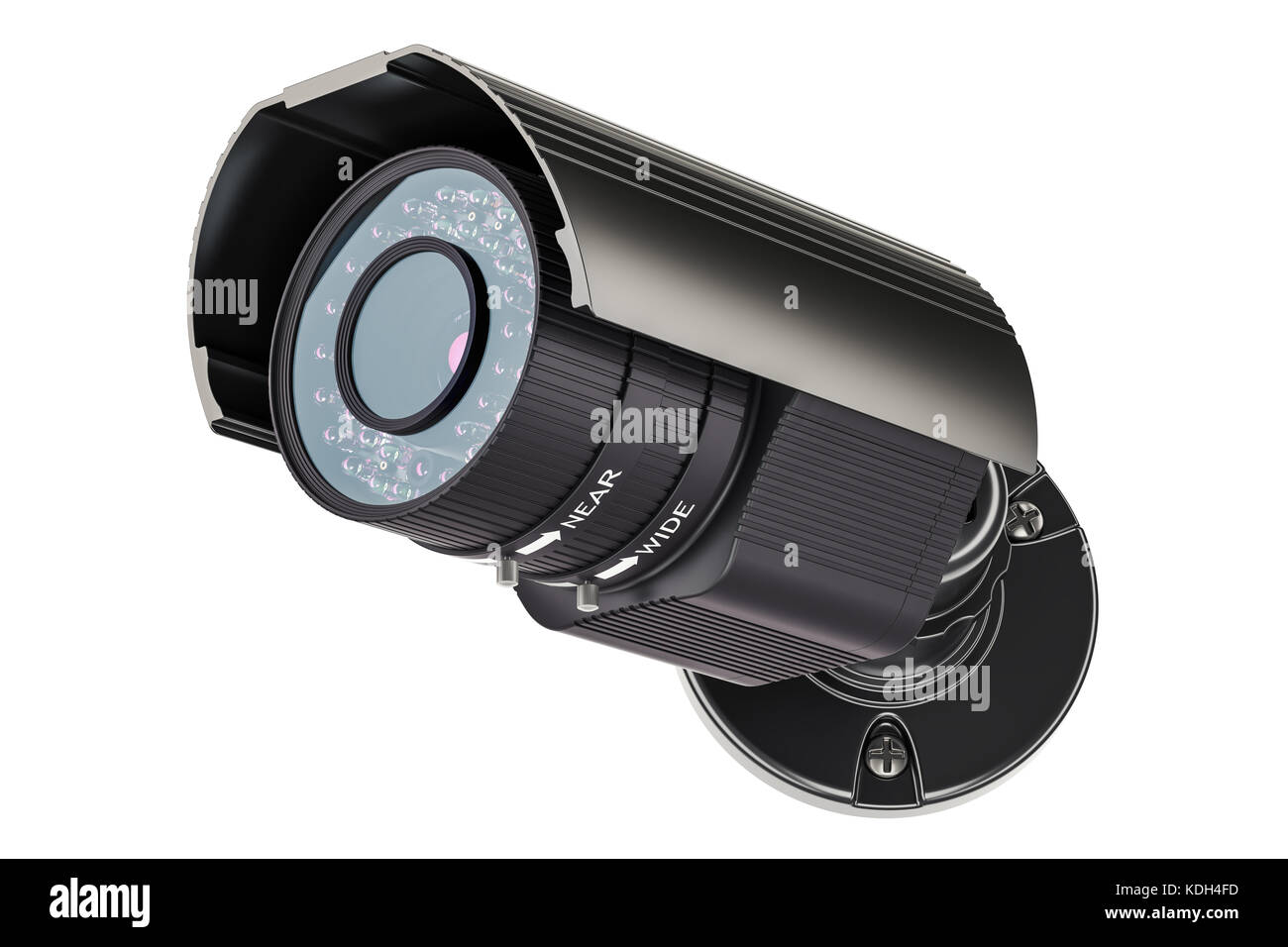 Security surveillance camera, 3D rendering isolated on white background ...