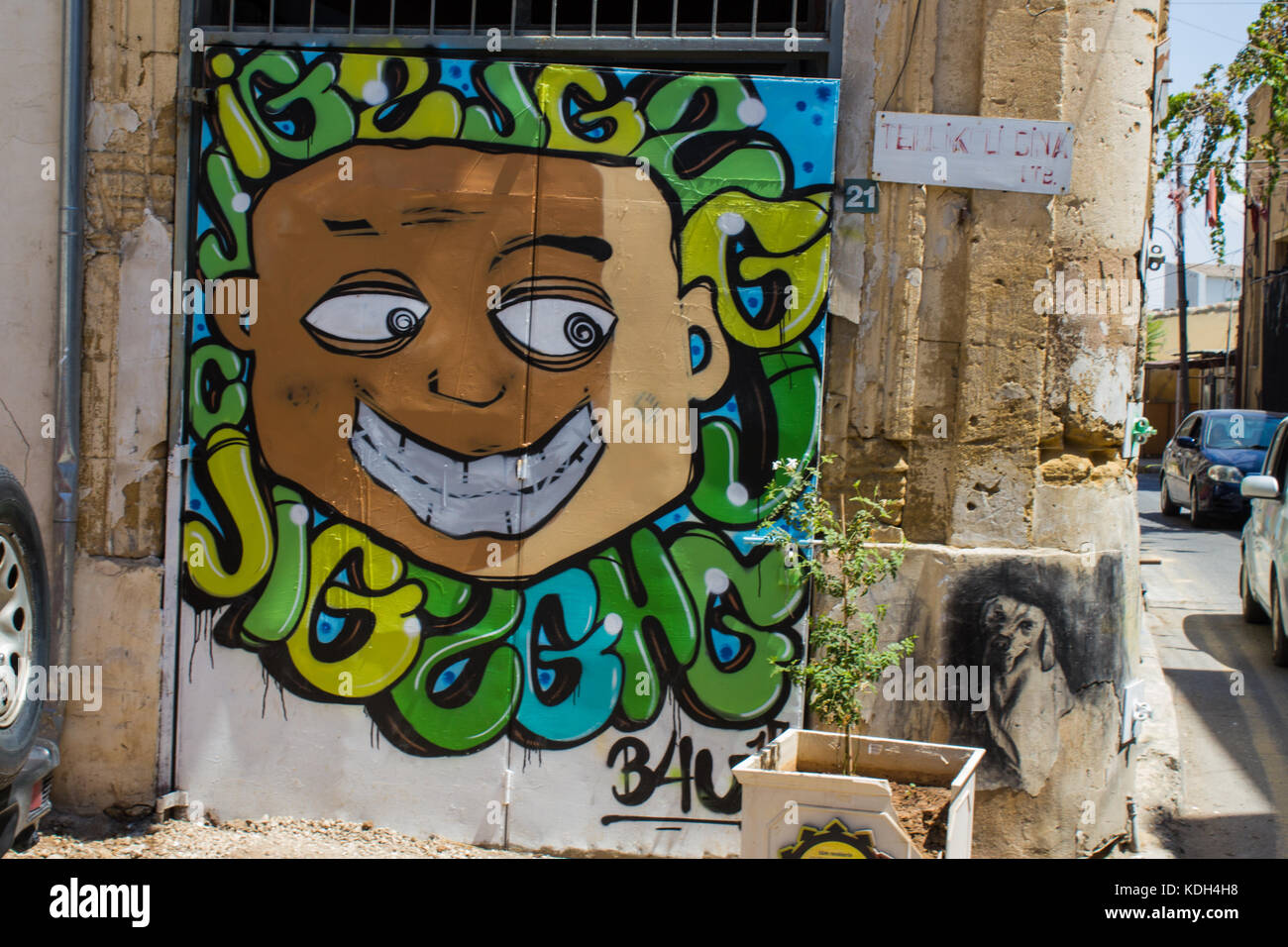 The Cyprus's murales Stock Photo - Alamy