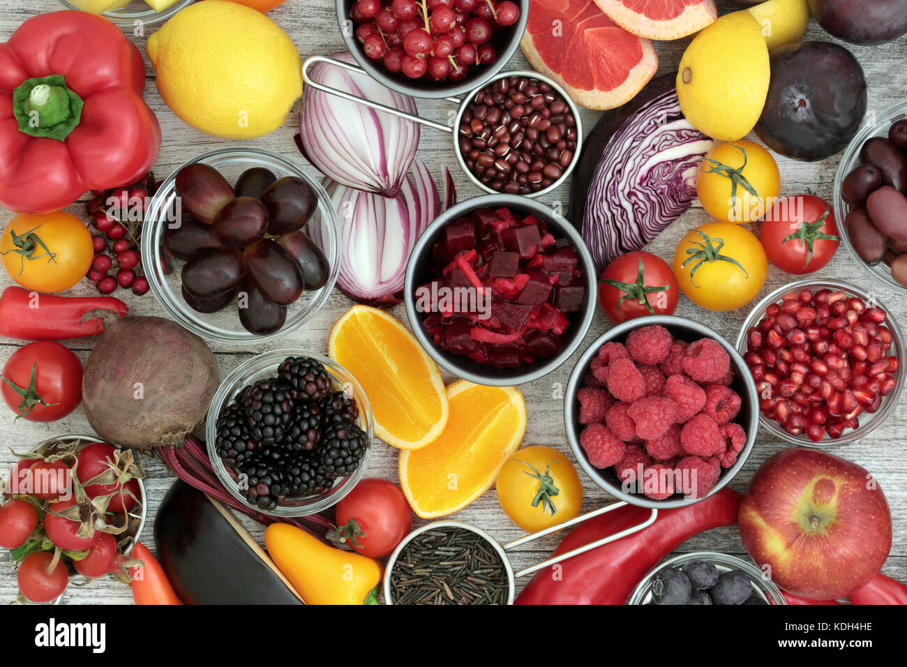 Healthy eating super food with health promoting properties with fruit ...