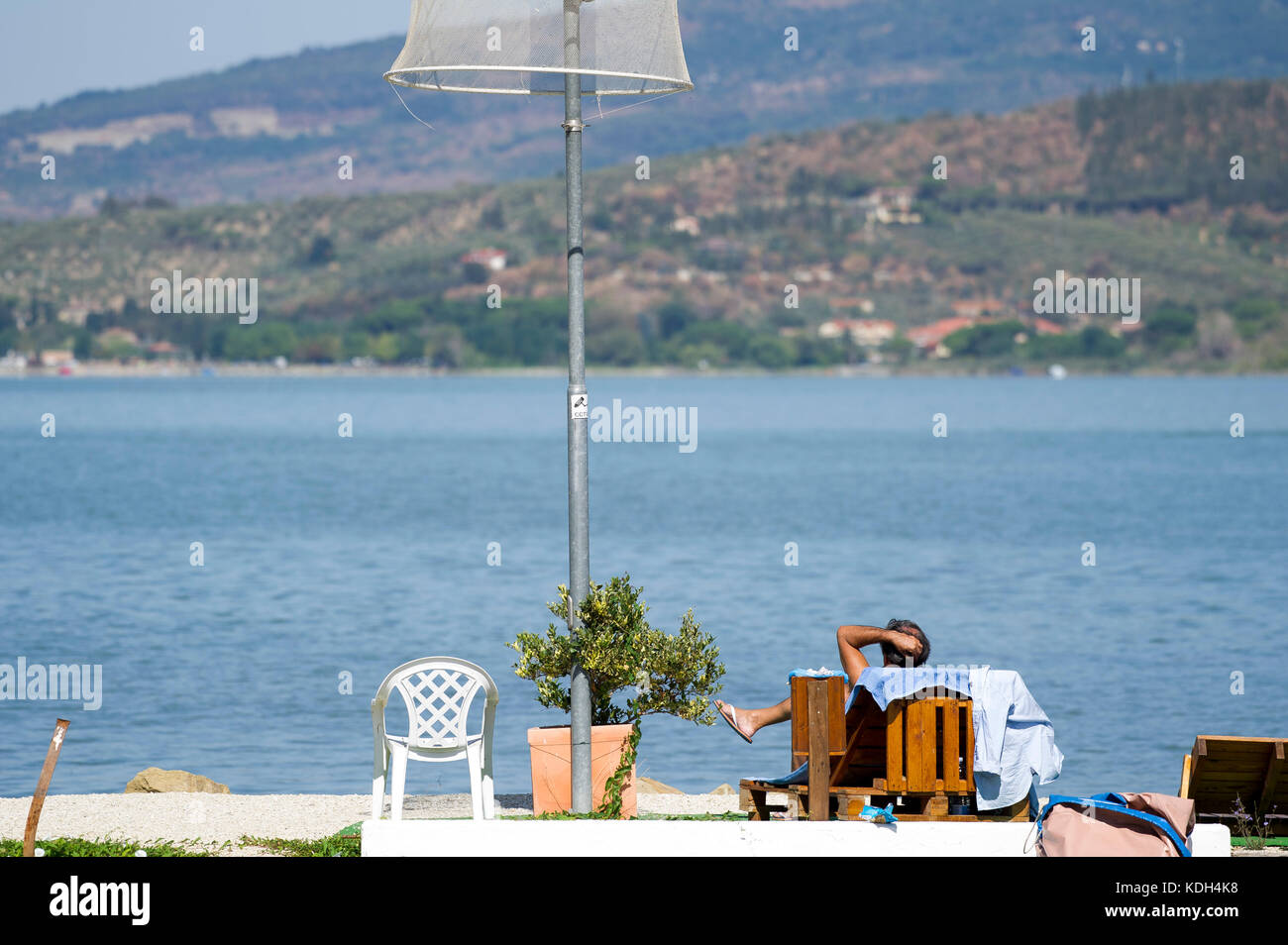 Lago Trasimeno (Lake Trasimeno) in Torricella (Magione), Umbria, Italy ...