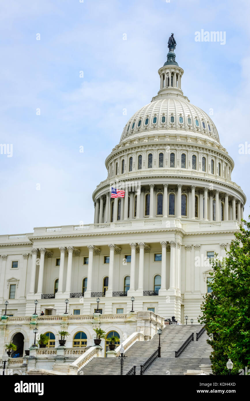 the Neoclassically styled US Capitol Building, in Washington, DC, USA ...