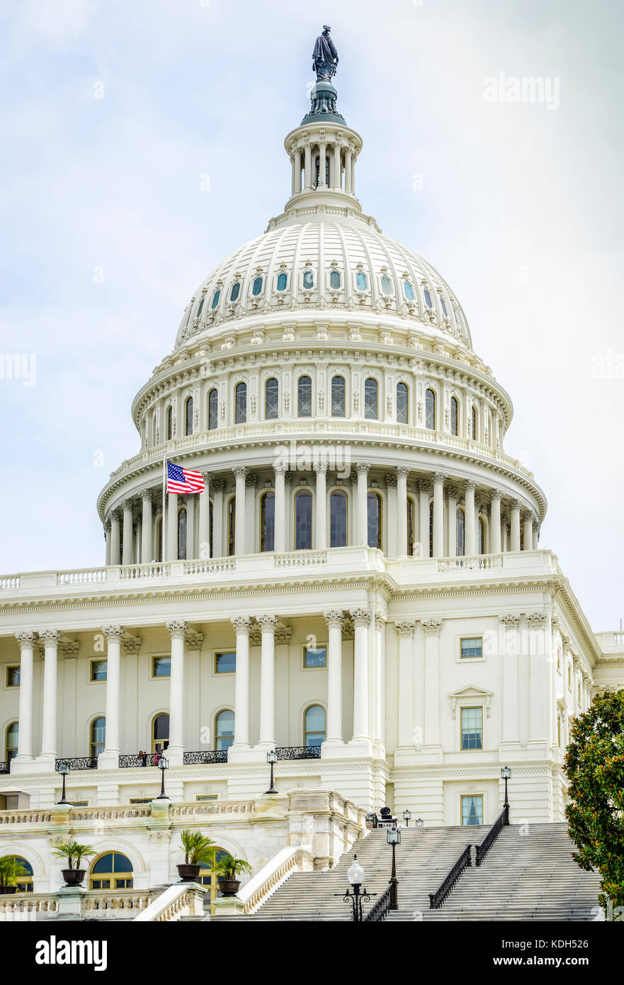 the Neoclassically styled US Capitol Building, in Washington, DC, USA ...