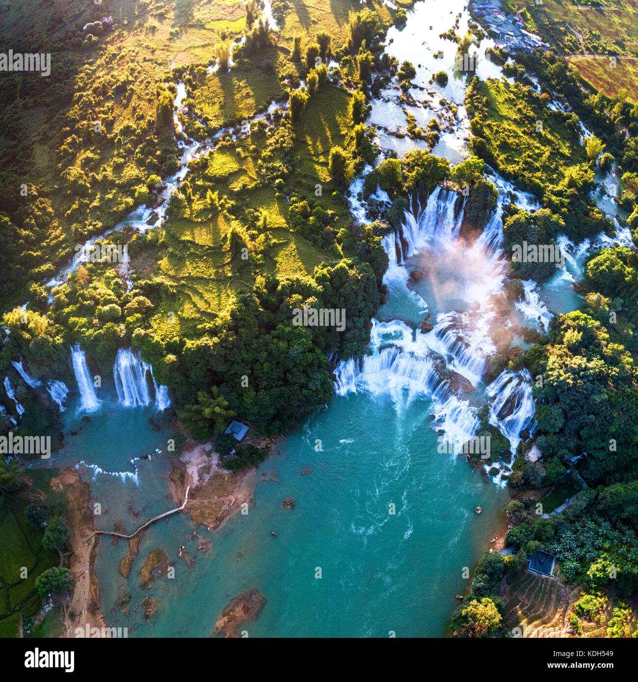 Royalty high quality free stock image aerial view of “ Ban Gioc ...