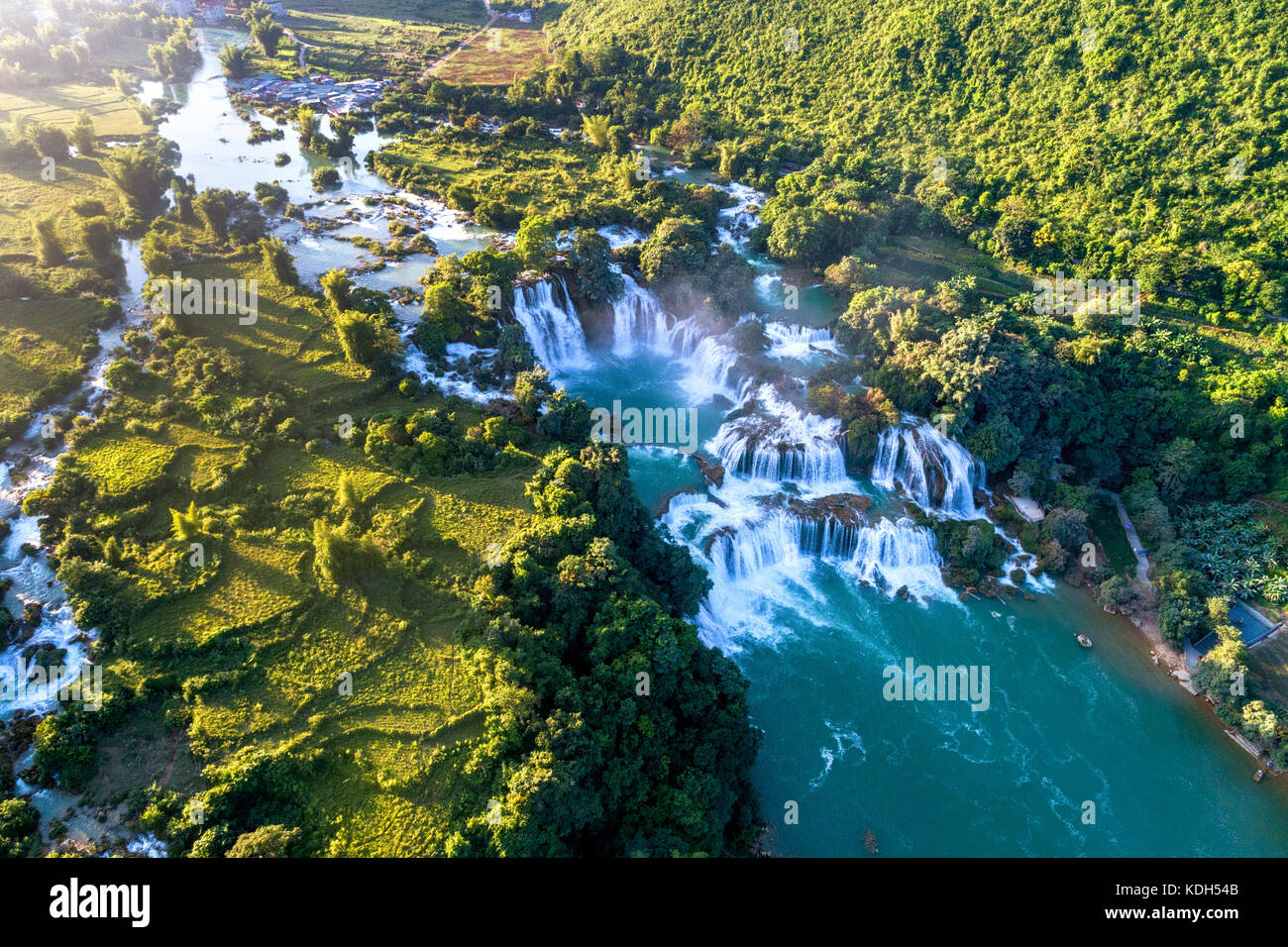 Royalty high quality free stock image aerial view of “ Ban Gioc ...