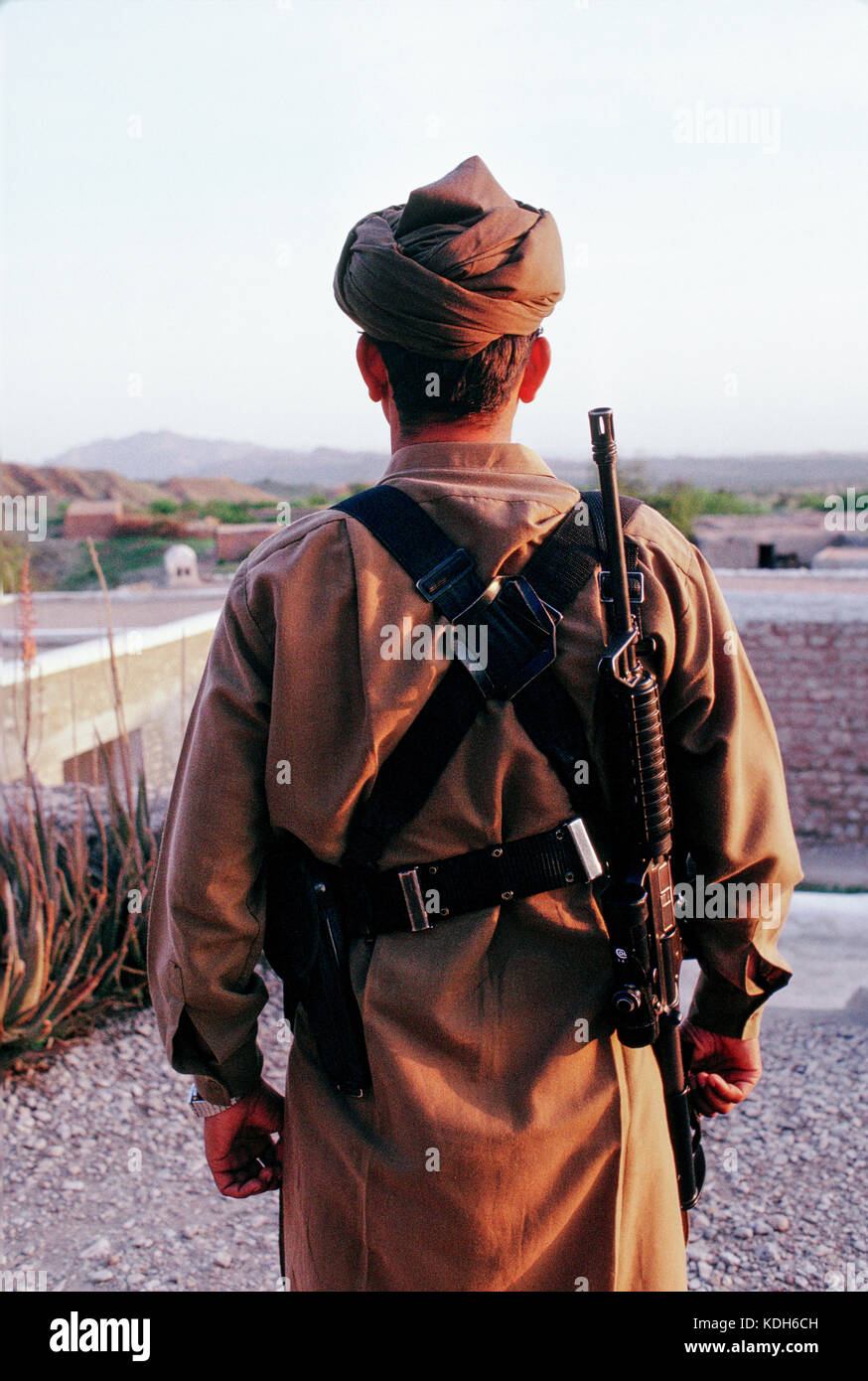 The Nwab of Kalabagh's private bodyguards on duty on his estate ...