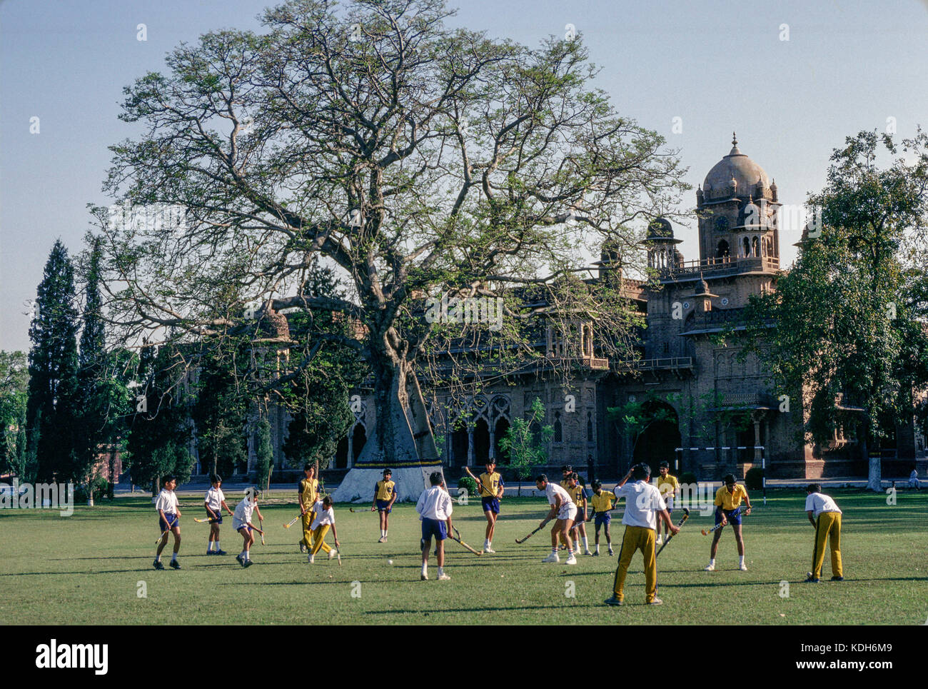 Aitchison College, a famous independent semi-private boys school seen ...