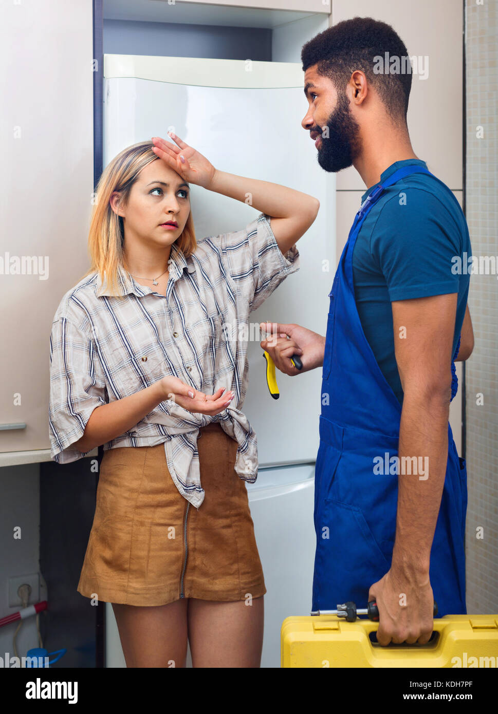 Upset handyman hi-res stock photography and images - Alamy