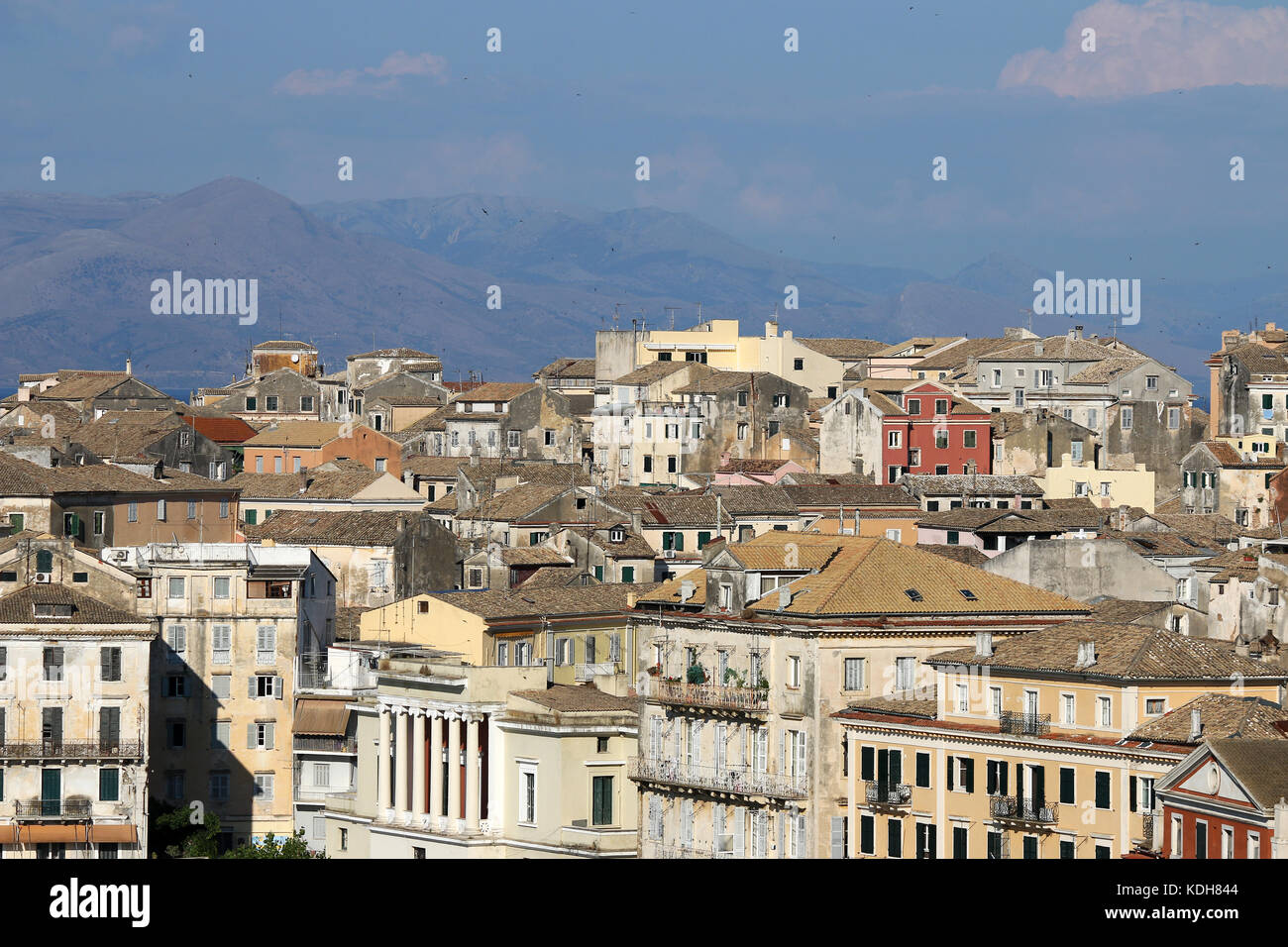Corfu town old buildings cityscape Stock Photo - Alamy