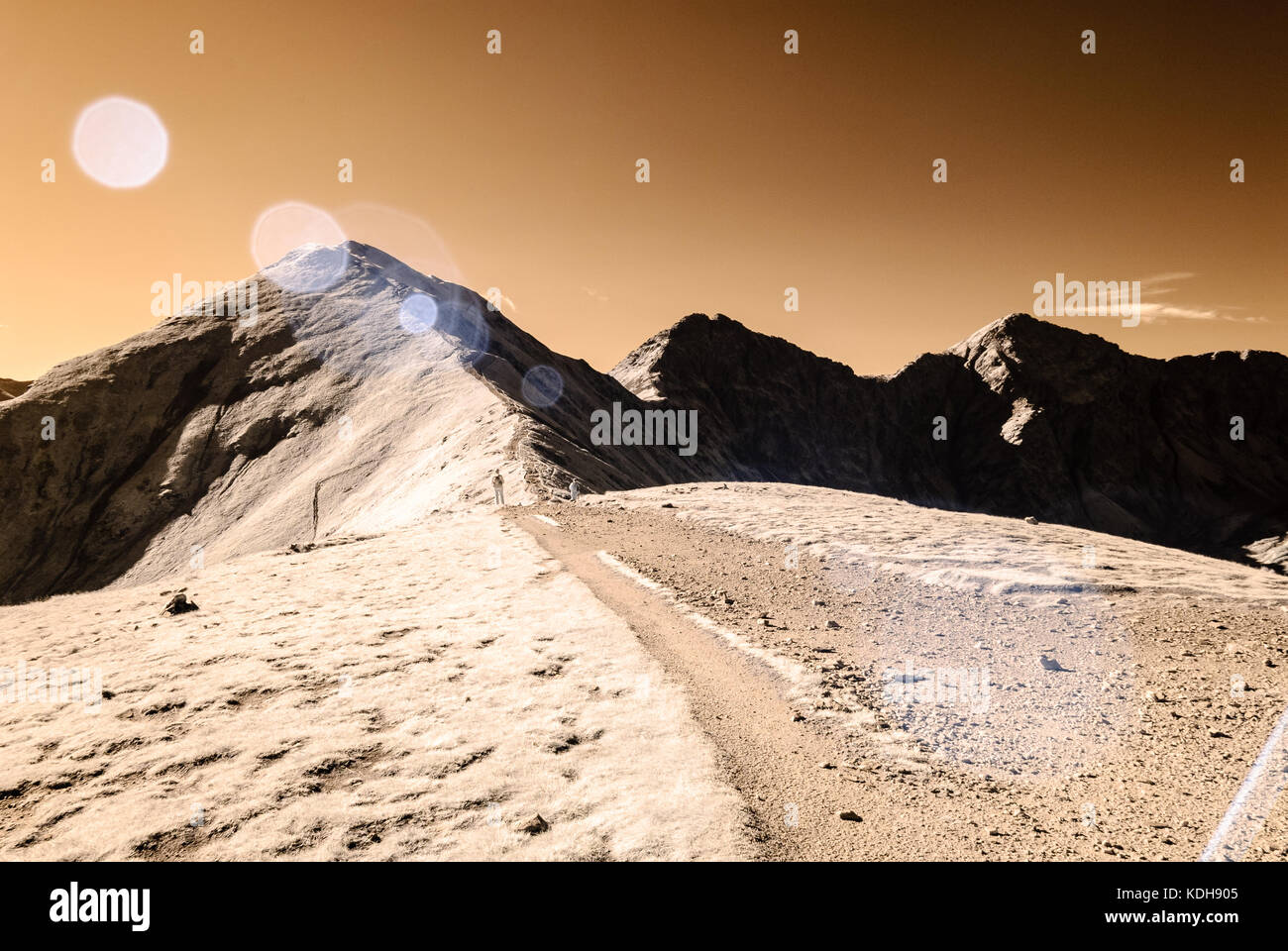mountain panorama view from Volovec peak in Slovakia in bright sun ...