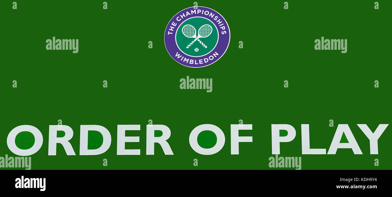 Official signboards at Wimbledon courts Stock Photo - Alamy