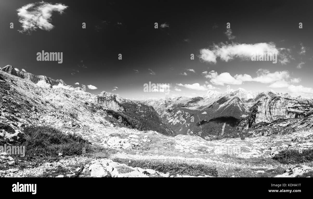 Towers on dolomites Black and White Stock Photos & Images - Alamy
