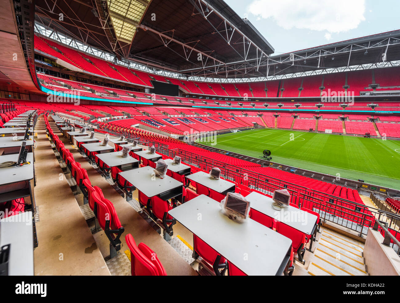 Press area of the famous Wembley Arena Stock Photo - Alamy