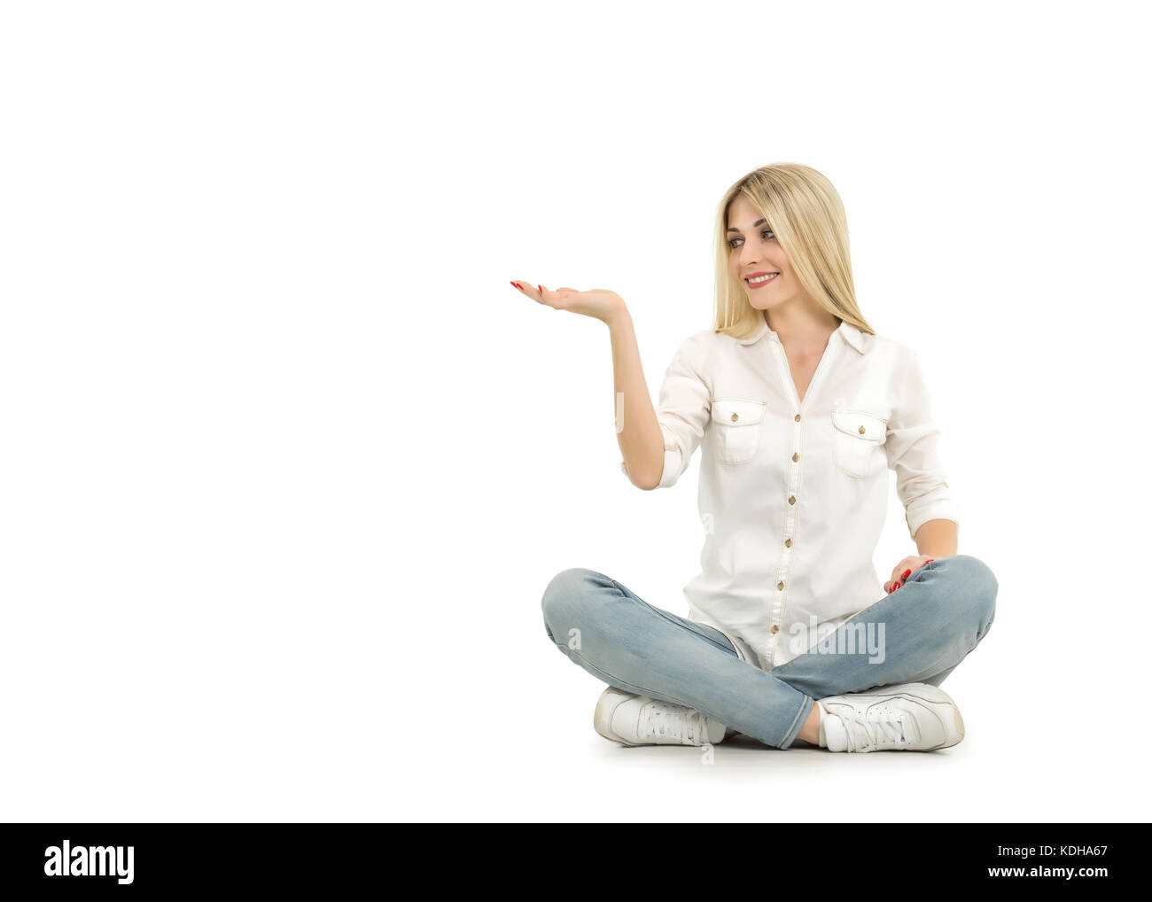 Gold hand pointing index finger hi-res stock photography and images - Alamy