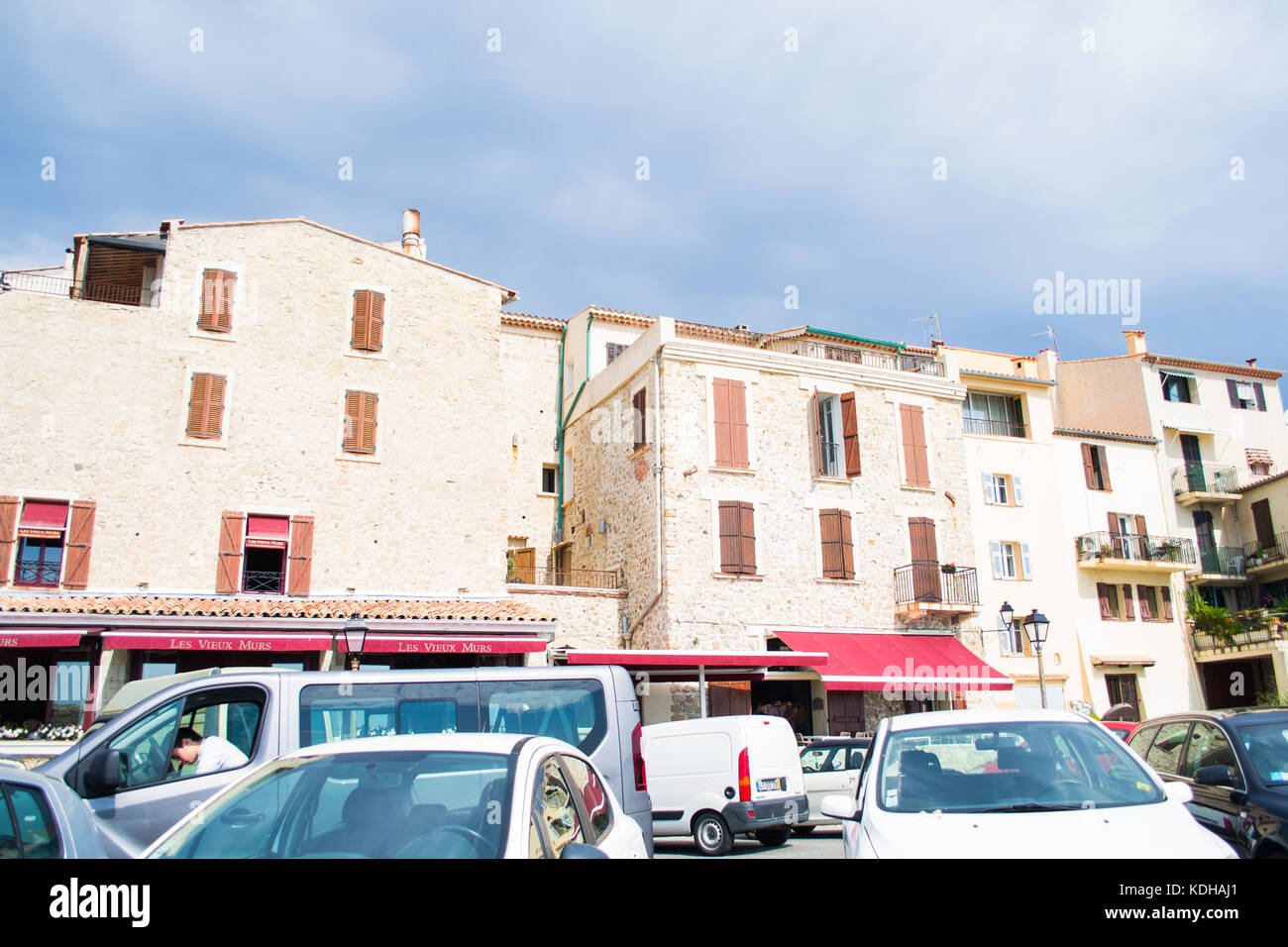 French town Antibes, on the Côte d'Azur (the French riviera), along the ...