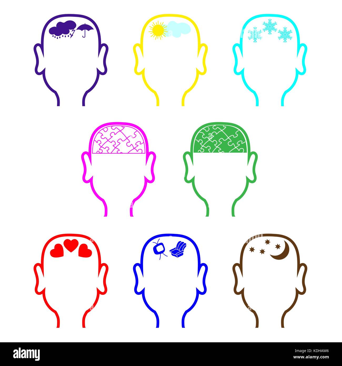 Mans head silhouette hi-res stock photography and images - Alamy