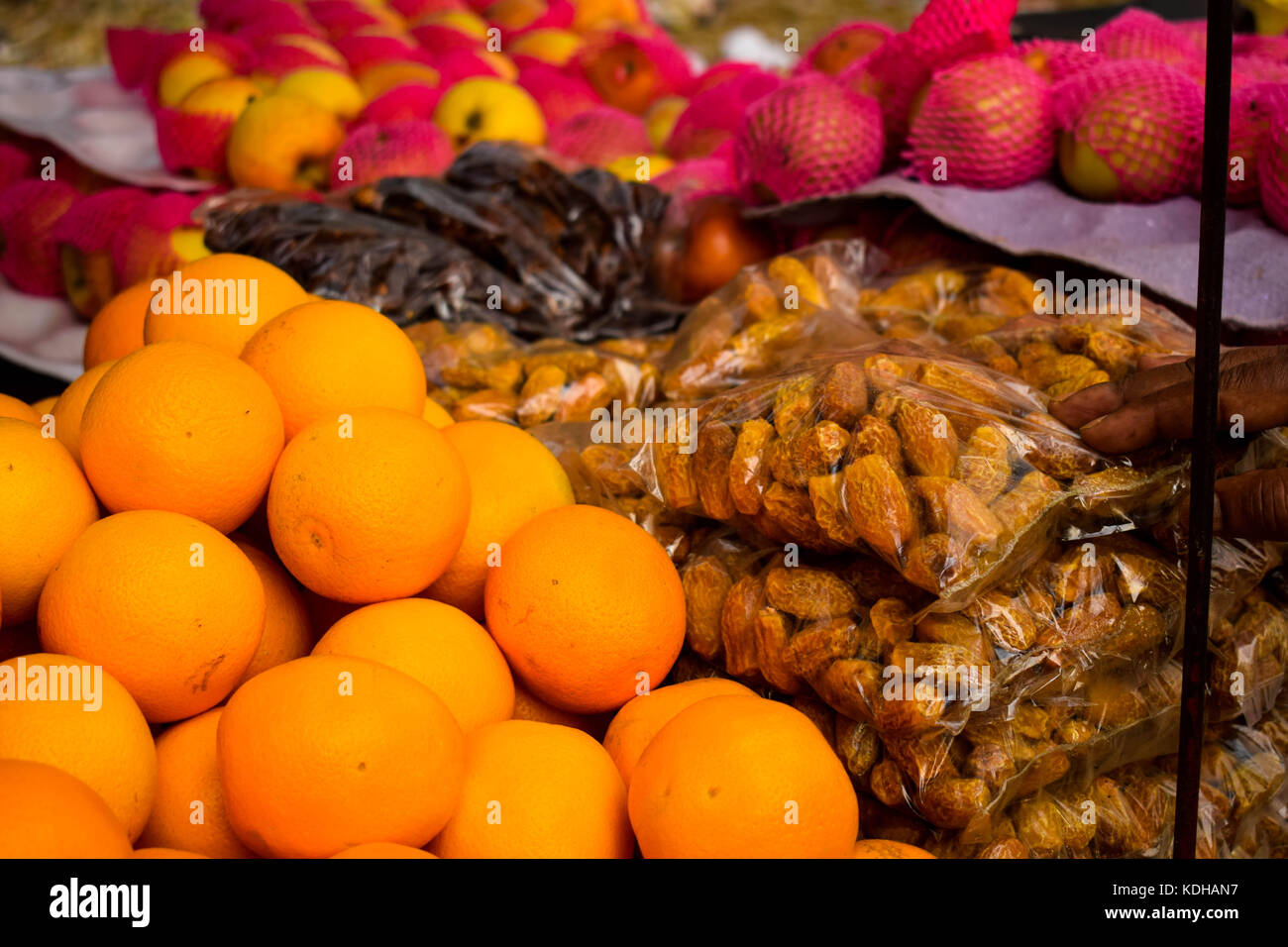 Grocery fruit stall Stock Photo - Alamy