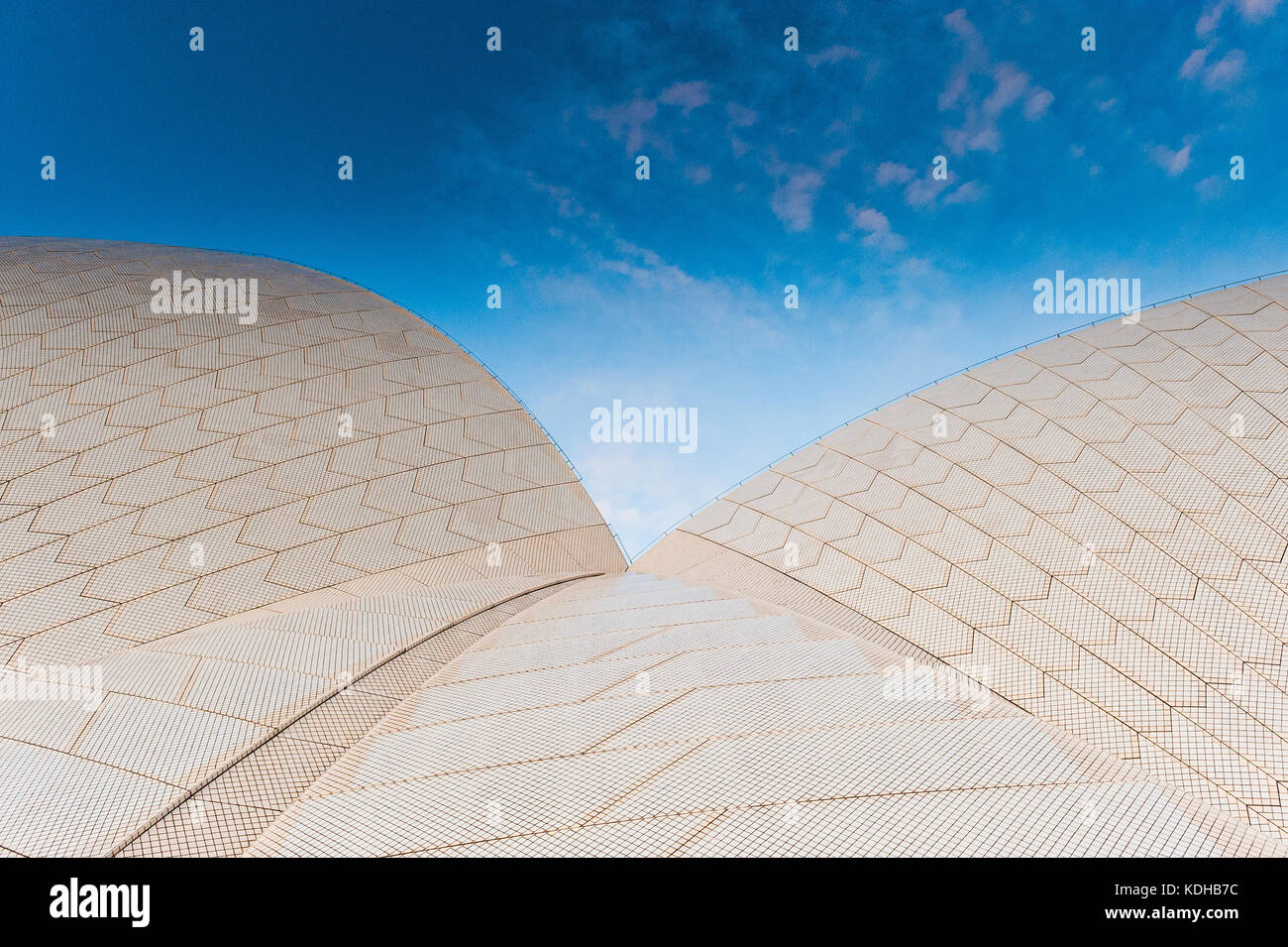 Abstract image of the iconic roof of the Sydney Opera House, Sydney ...