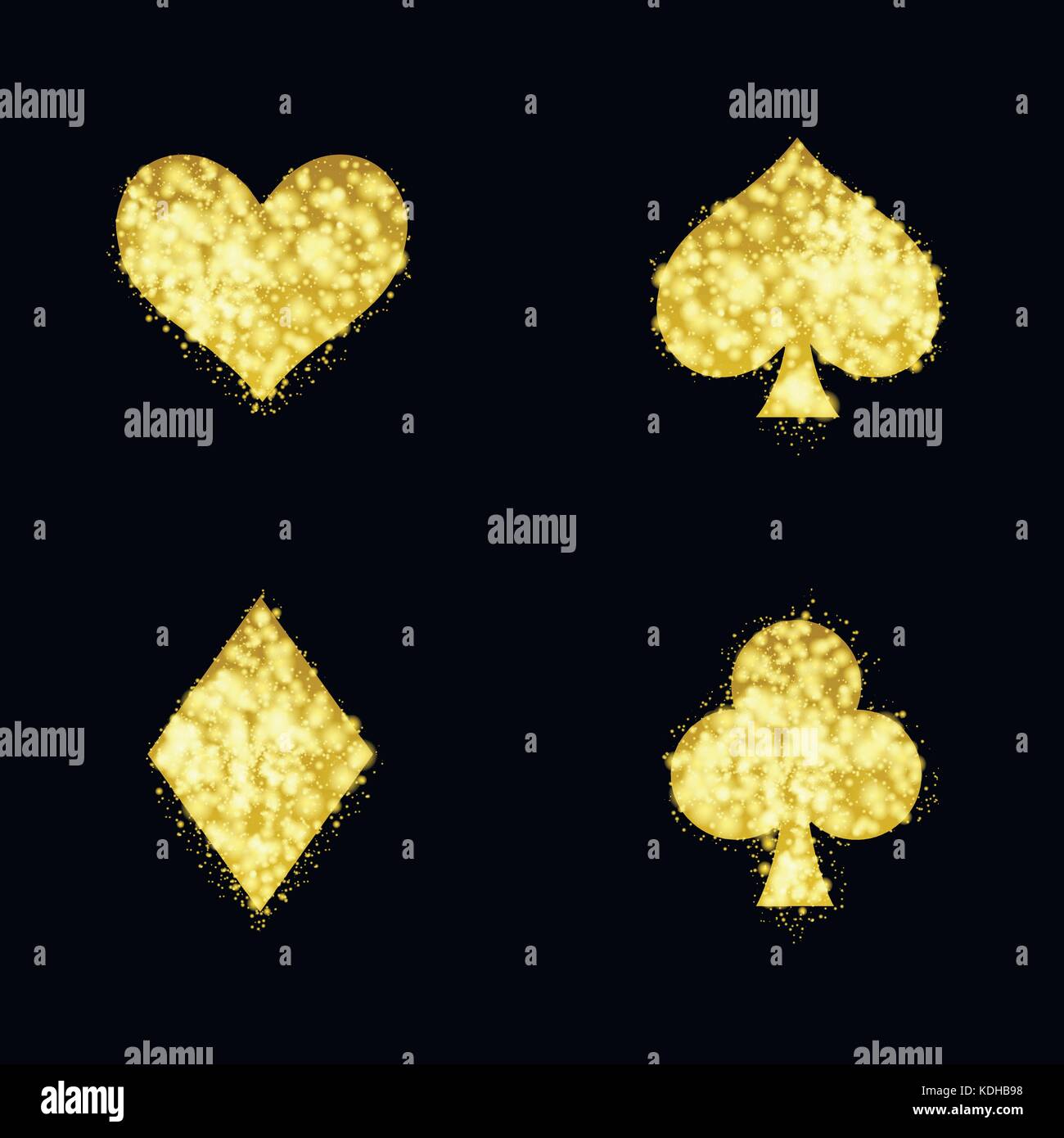 Golden Ace Playing Card signs. Vector illustration Stock Vector Image ...