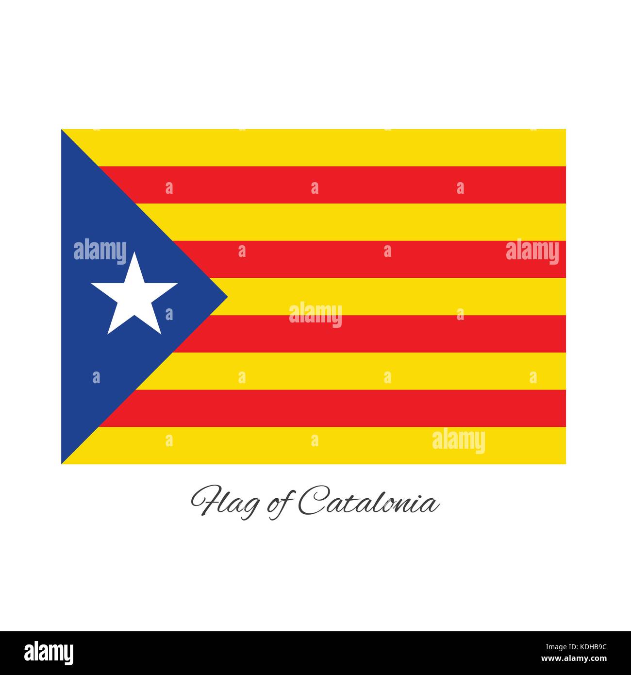 Flag of Catalonia isolated on white background. Vector illustration Stock Vector Image & Art - Alamy
